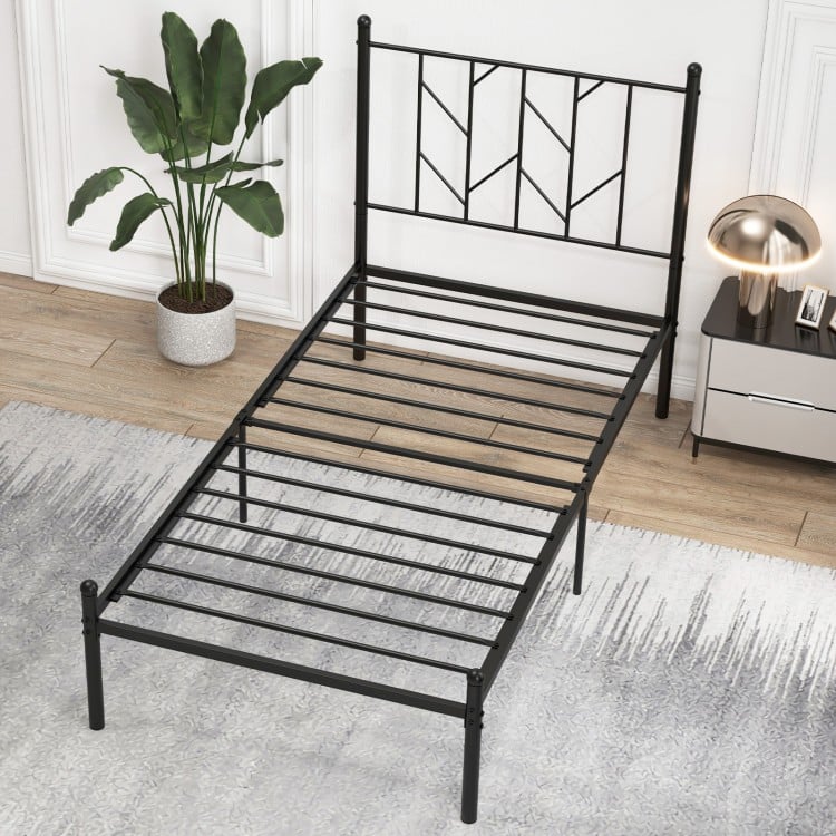 Twin Full Queen Size Platform Bed Frame with Sturdy Metal Slat Support